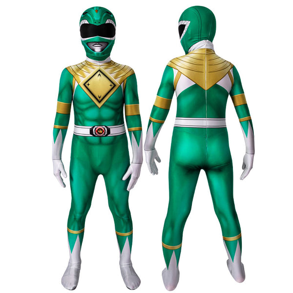 Authentic Mighty Morphin Power Rangers Green Ranger Jumpsuit Cosplay ...