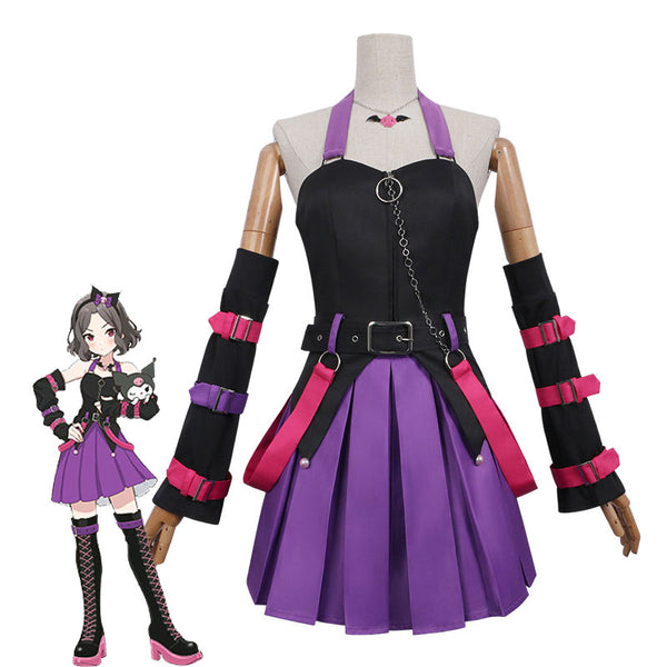 Girls Band Cry Tomo Ebizuka Purple Uniform Cosplay Costumes – Cosplay Clans
