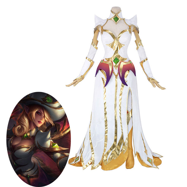Bewitching Morgana Cosplay Costume - LOL Prestige Attire – Cosplay Clans