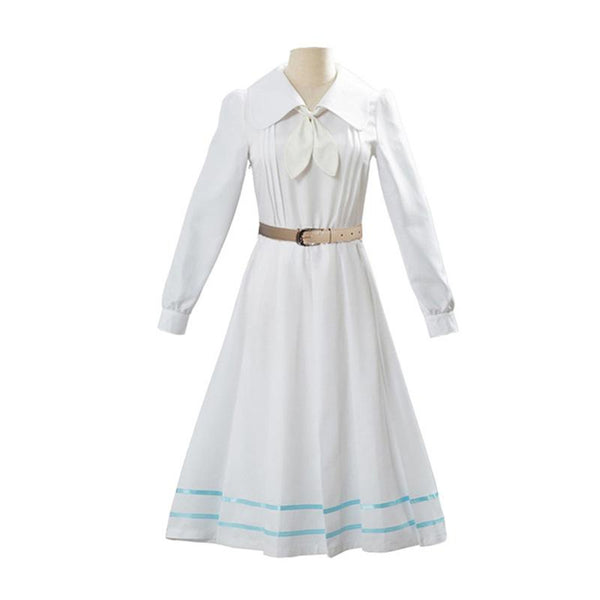 Anime Beastars Haru White Long Sleeve Dress Cosplay Costume – Cosplay Clans